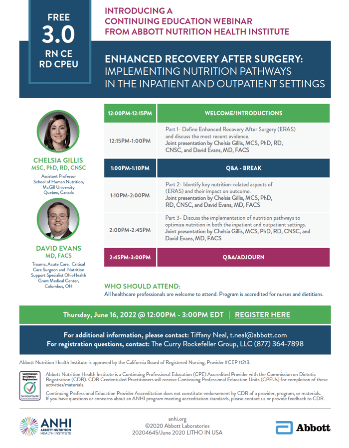 Enhanced Recovery After Surgery: Implementing Nutrition Pathways in the ... Enhanced Recovery After Surgery: Implementing Nutrition Pathways in the ...